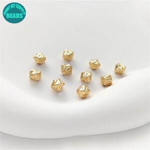 14k Gold Plated Garland Twisted UFO Spacer Beads,earring Pendant,gold Plated Beads,skirt Wave ...