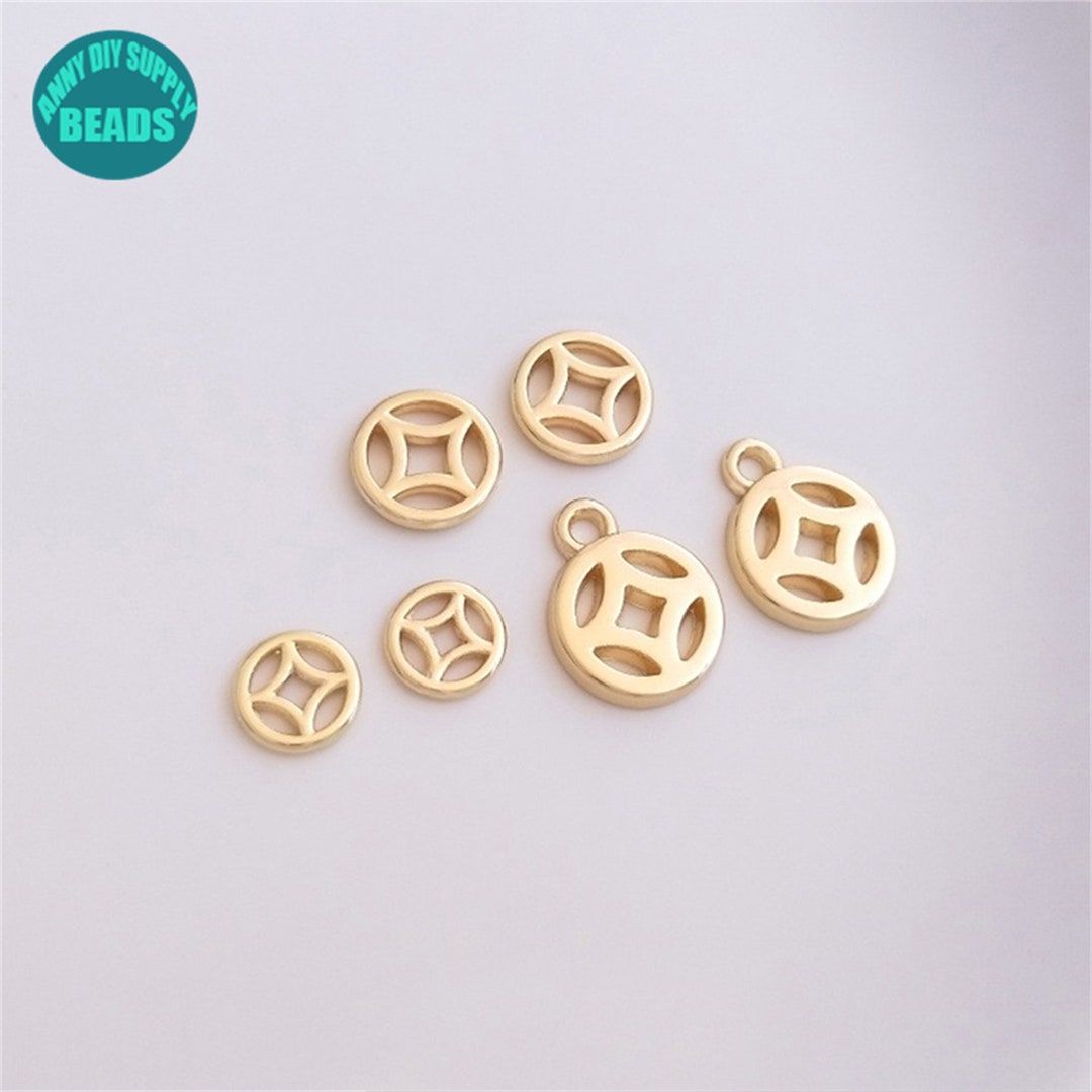 14k Gold Plated Money Charm Pendant,money Pendnat,bracelet Charm - Etsy