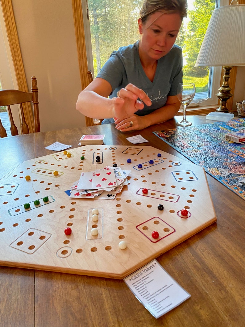 18 Inch Personalized Wahoo Aggravation Game | 4 and 6 Player Sides ...