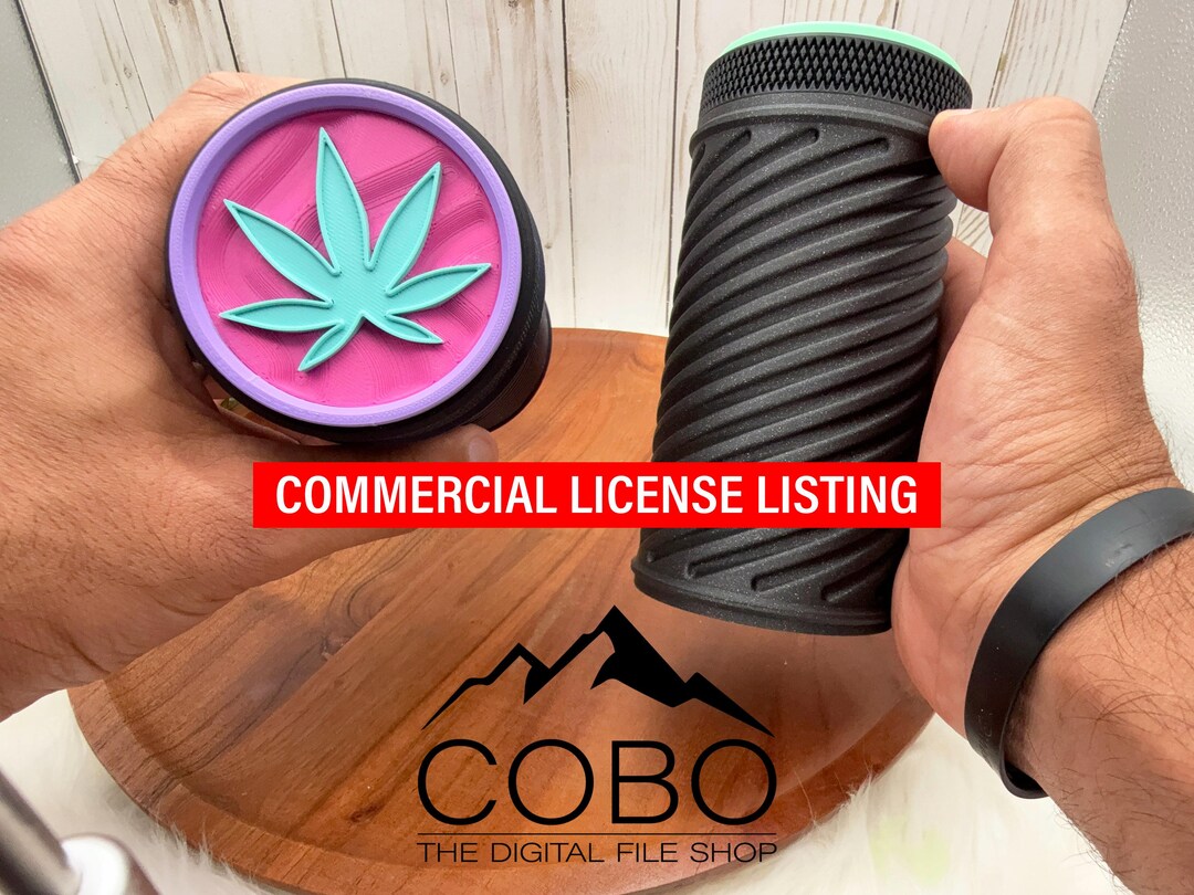COMMERCIAL LICENSE Pot Leaf Storage Container or Stash Jar Digital STL ...