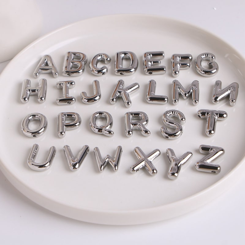 Stainless Steel Letter Necklaces - Etsy