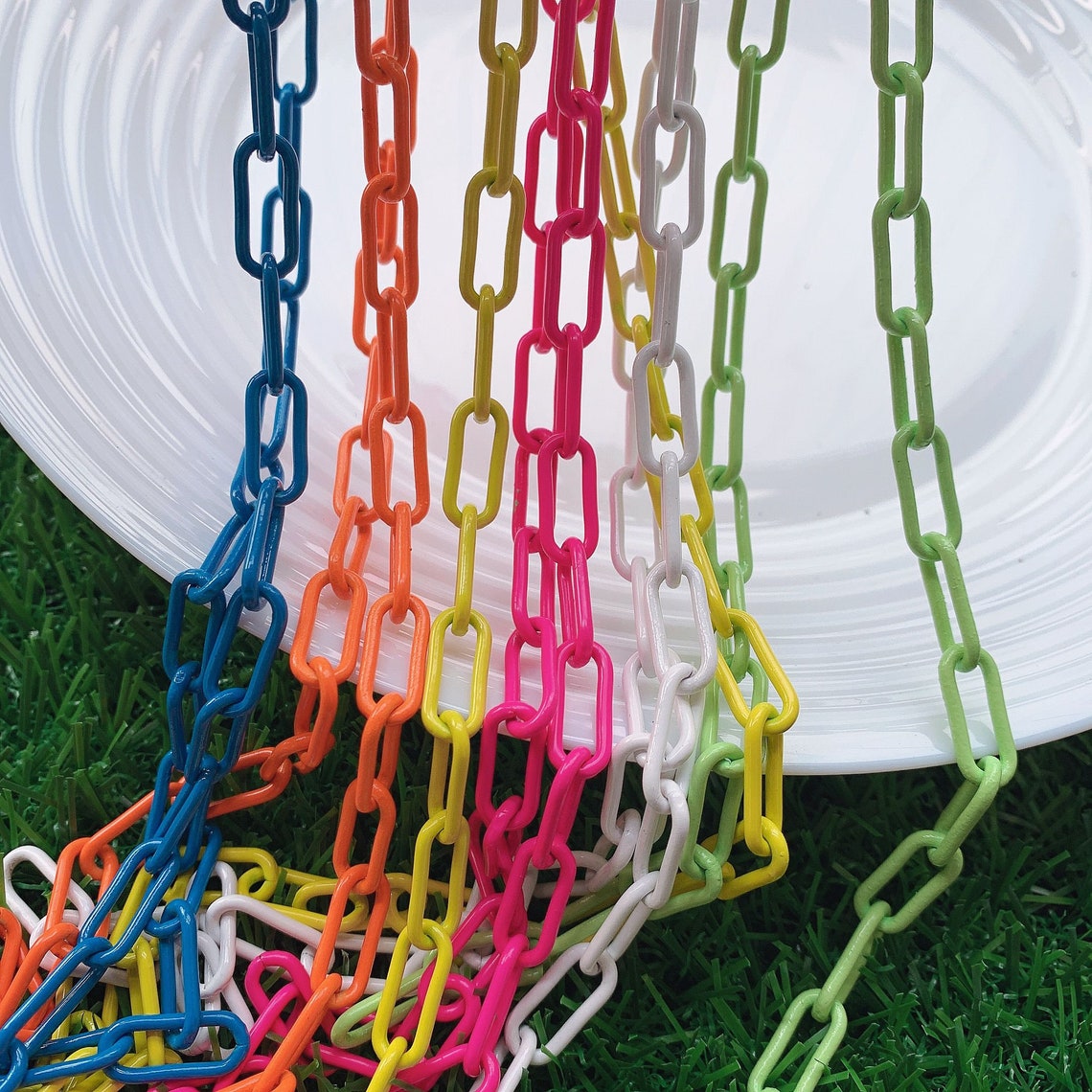 5 Meters 7x16mm Enamel Paper Clip Chain Enamel Pop Chain - Etsy