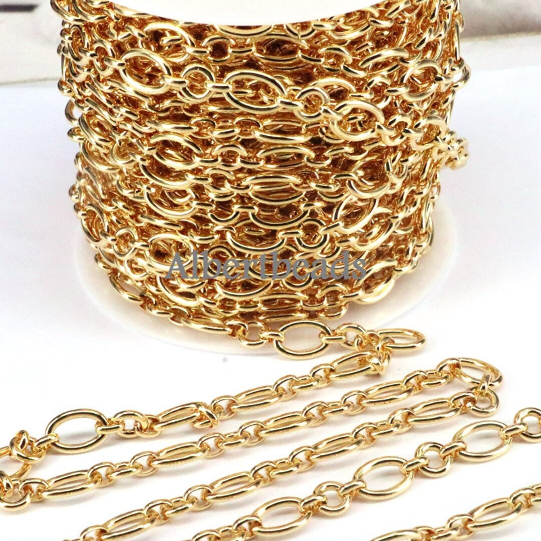 3 Meters, Gold Color Link Chain, Jewelry Findings, Beading Suppliers ...