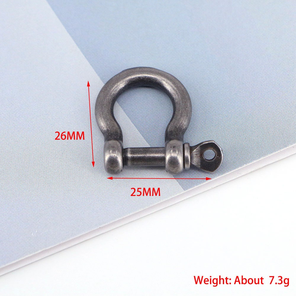 10PCS, Stainless Steel U Shackle Clasp End Closure Component, Large ...