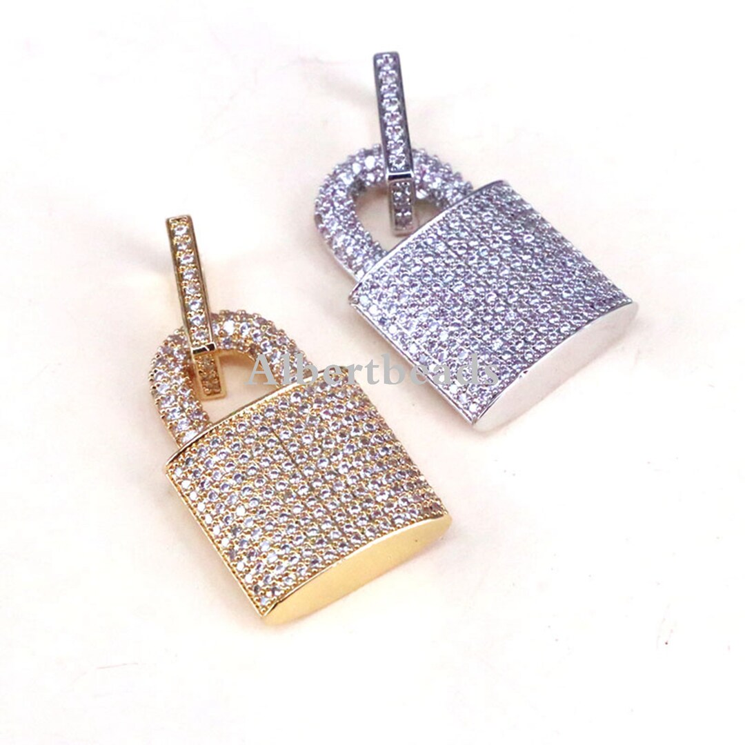 5PCS, Padlock Charm Pendant Men Women Fashion Jewelry Punk Hiphop Rock ...