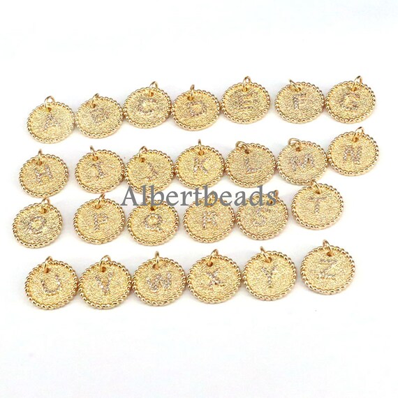 10-26PCS Gold Color Alphabet ABC Diy Jewelry Making Charm - Etsy