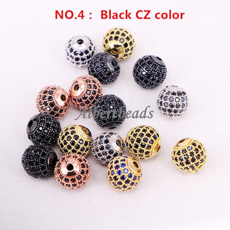 AZYZ316-5477 Fashion Round Brass Micro Pave Cubic Zirconia CZ Charm ...