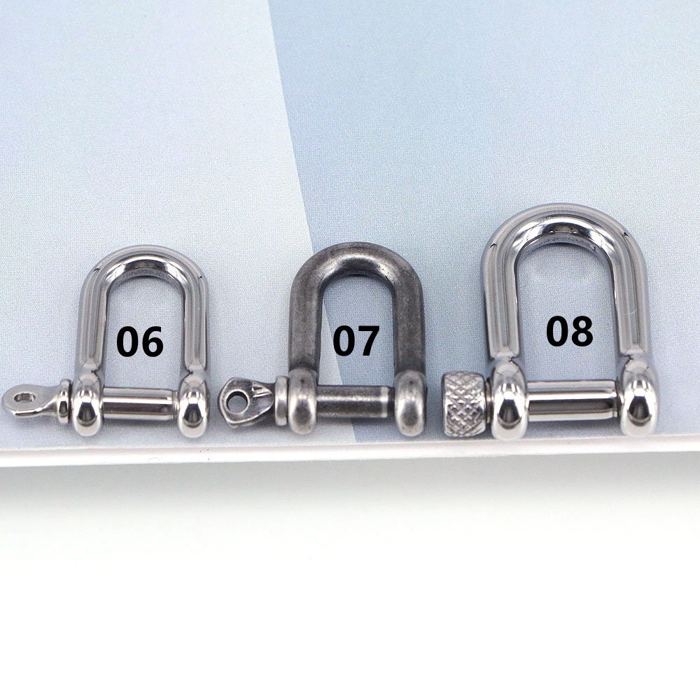 10PCS, Stainless Steel U Shackle Clasp End Closure Component, Large ...