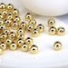 200-500pcs, 5MM 6MM 8MM Gold Color Round Ball Spacer Loose Copper Beads ...
