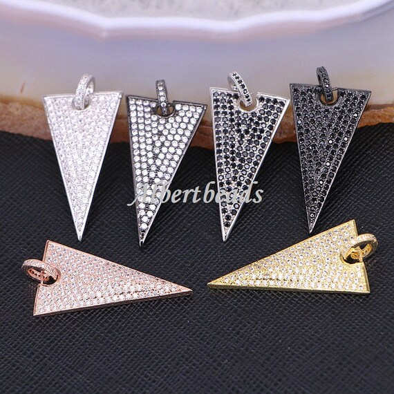 A174-8364 Triangle Shape Arrow Pendant Paved Micro CZ Fashion - Etsy
