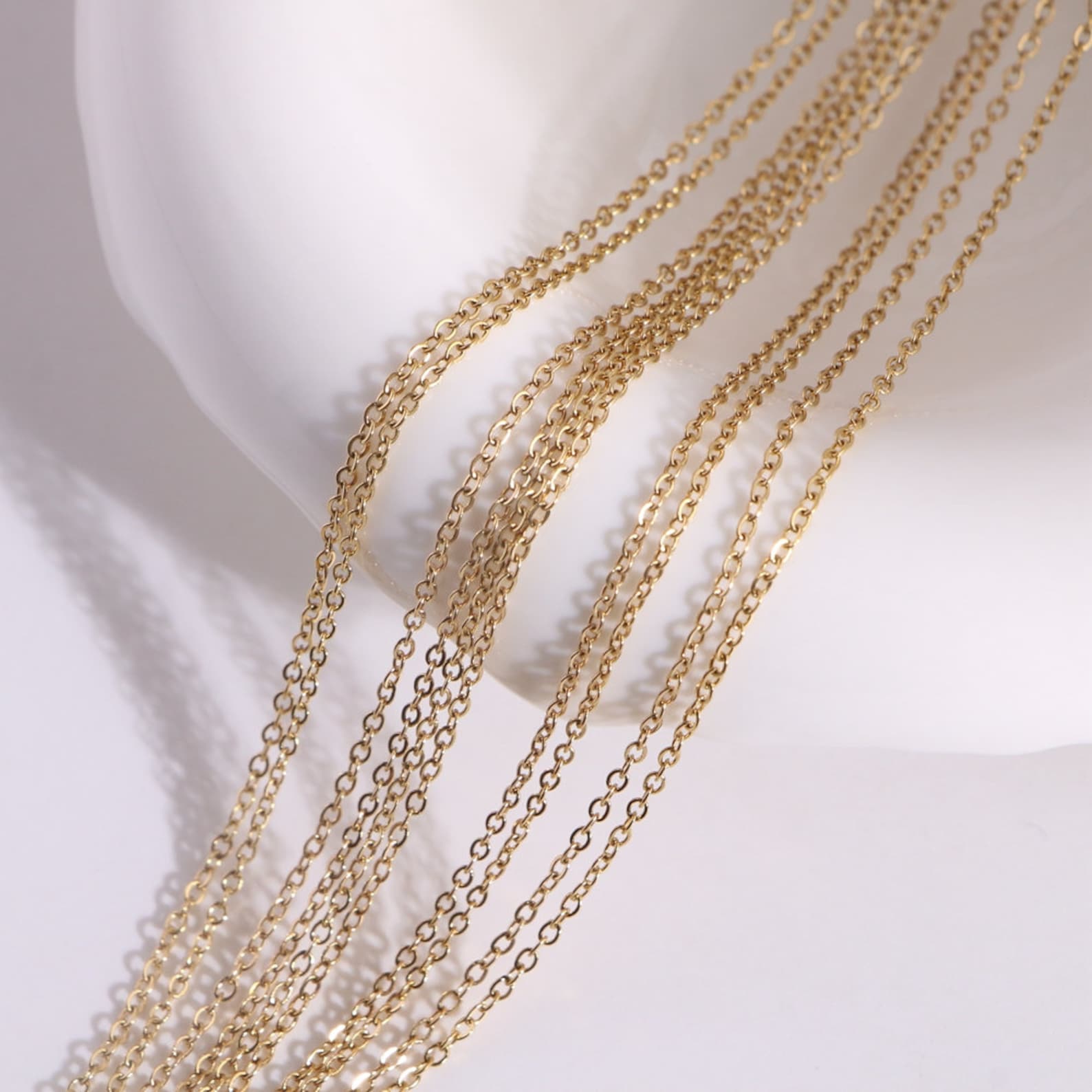 20PCS, Stainless Steel Necklace Chain，o Chain Necklace,flat Link O ...