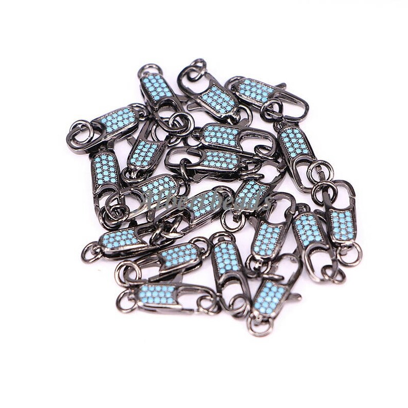 Metal Copper Clasps 5 16 Mm Paved CZ Lobster Clasp DIY - Etsy