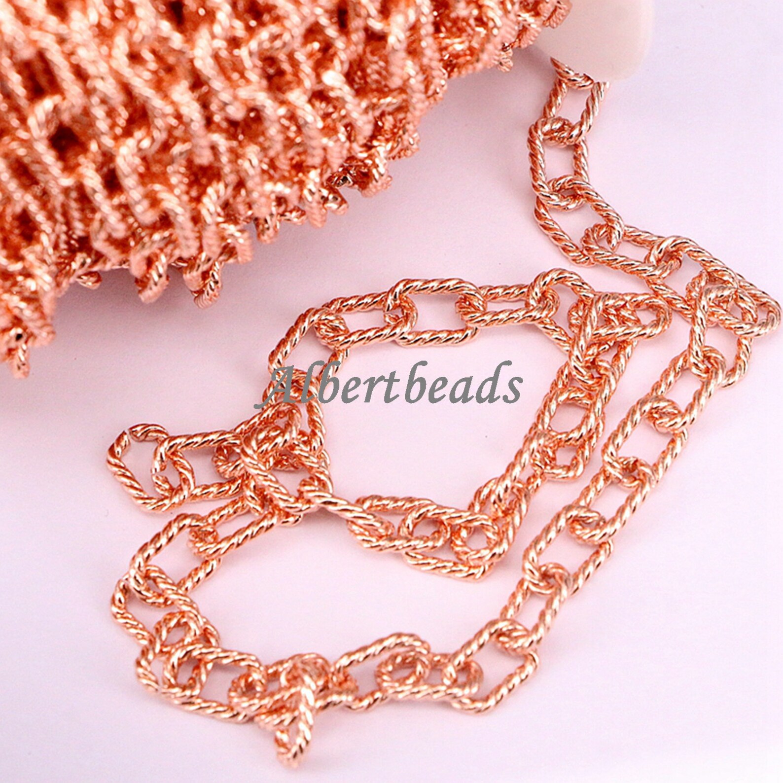 A339-9634 Oval Link Chains, Brass Metal Chain Supplies, Chains for ...
