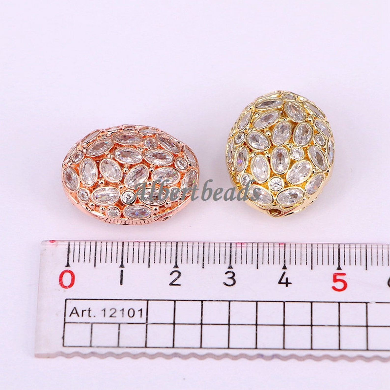 A183-9817 Micro Pave CZ Oval Shape Beads for Bracelet Necklace - Etsy