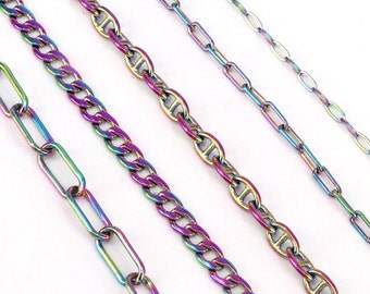 Rainbow Chain Men - Etsy