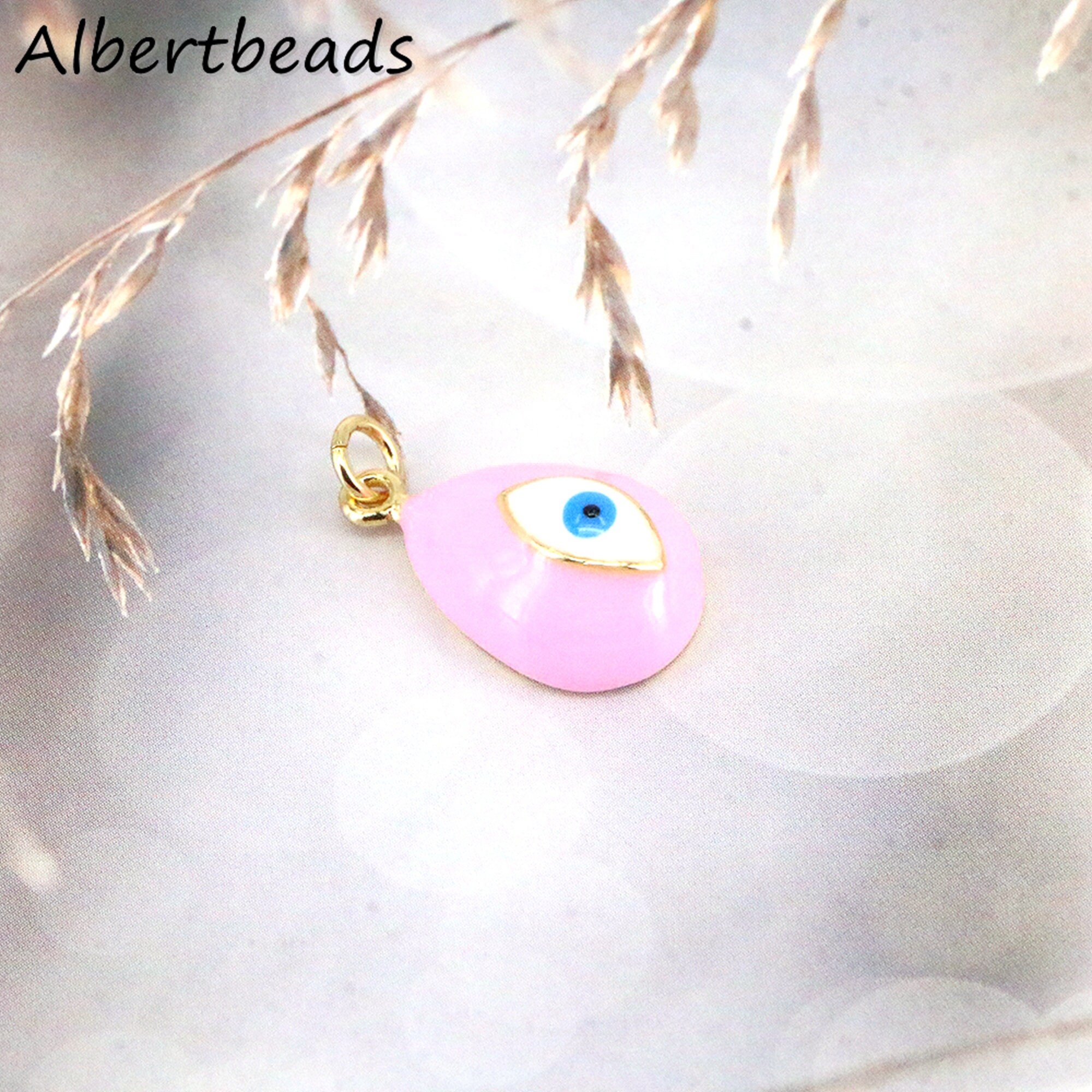 10PCS, Eye Charms Colorful Pendants, Enamel Evil Eye Pendant Charm, in ...