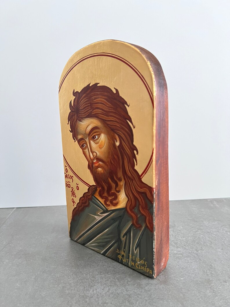 Saint John the Baptist Iconography Orthodox Icon Handmade Gift Greek - Etsy