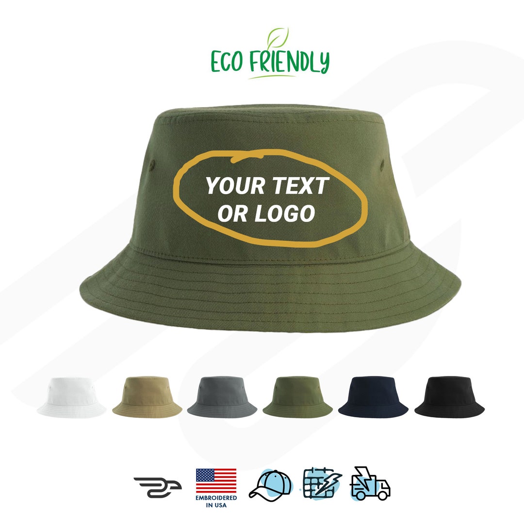 Personalized Eco Friendly Bucket Hats, Bucket Hats, Ecofriendly ...
