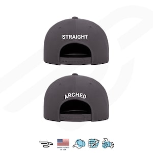 Custom Embroidered Snapback Hat: Personalized Flat Bill Cap - Etsy