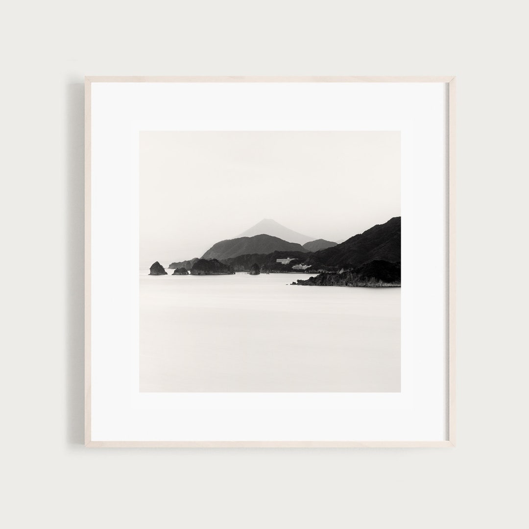 Mount Fuji Black and White Photography Print: Japanese Landscape Art - Etsy