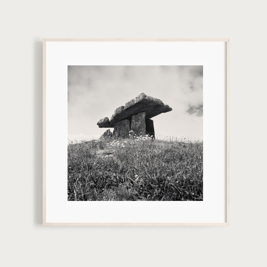 Poulnabrone Dolmen Print | Black and White Irish Landscape Photography ...