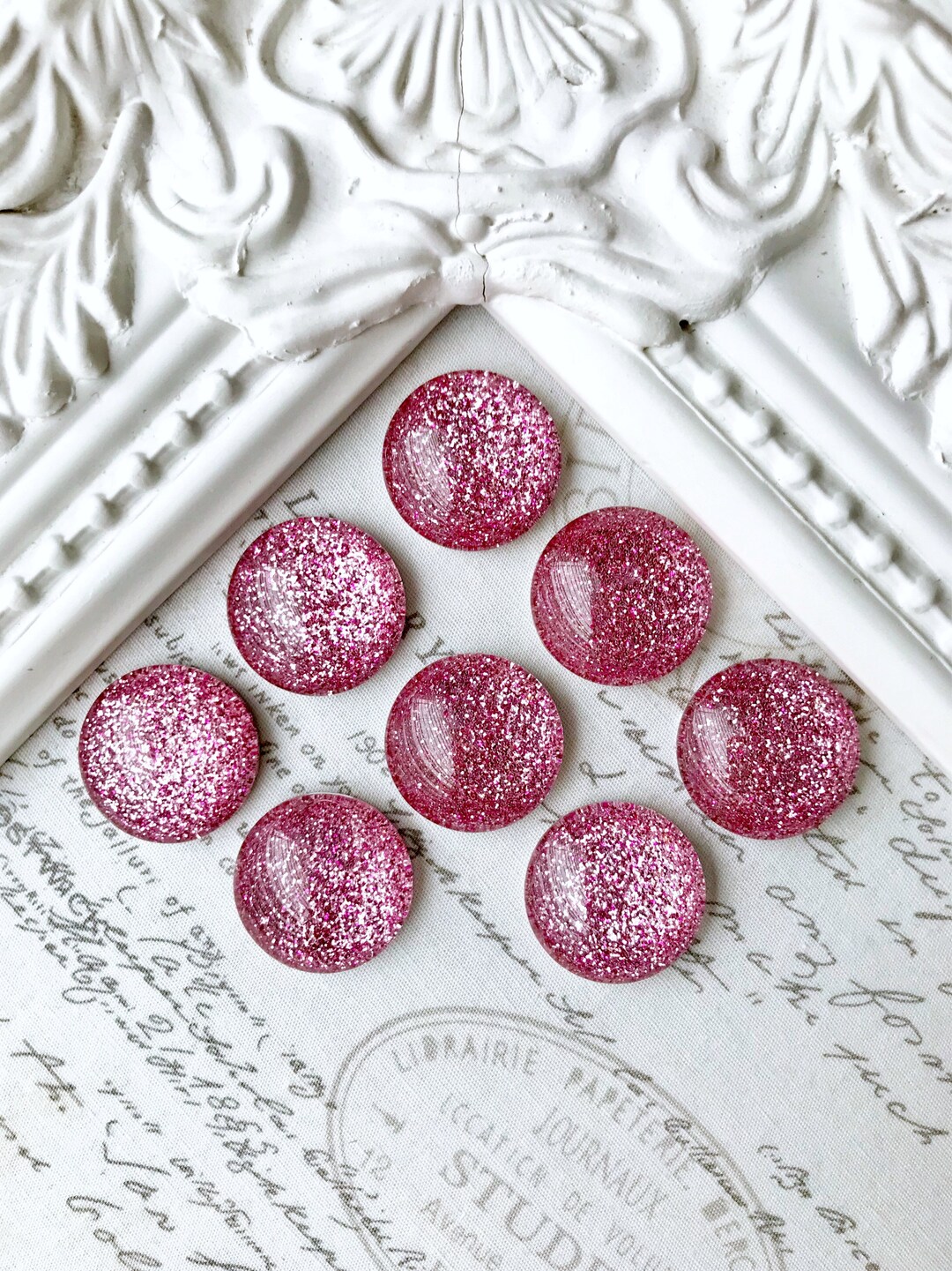Pink Glitter Magnet or Pushpins, Very Strong Magnets, Pink Glitter ...