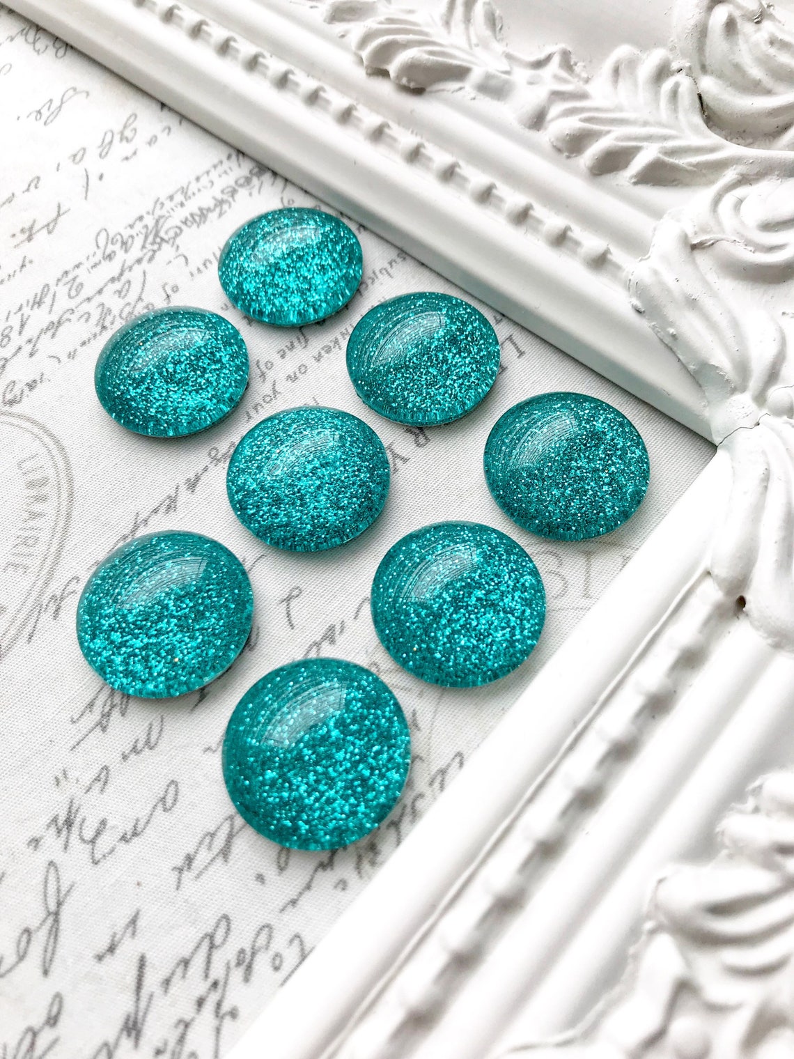 Blue Glitter Magnet Set, Pushpins, Magnets, Glitter Pushpins, Magnets ...