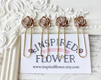 Daisy Planner Clips, Flower Paper Clips, Flower Planner Clips, Gold ...
