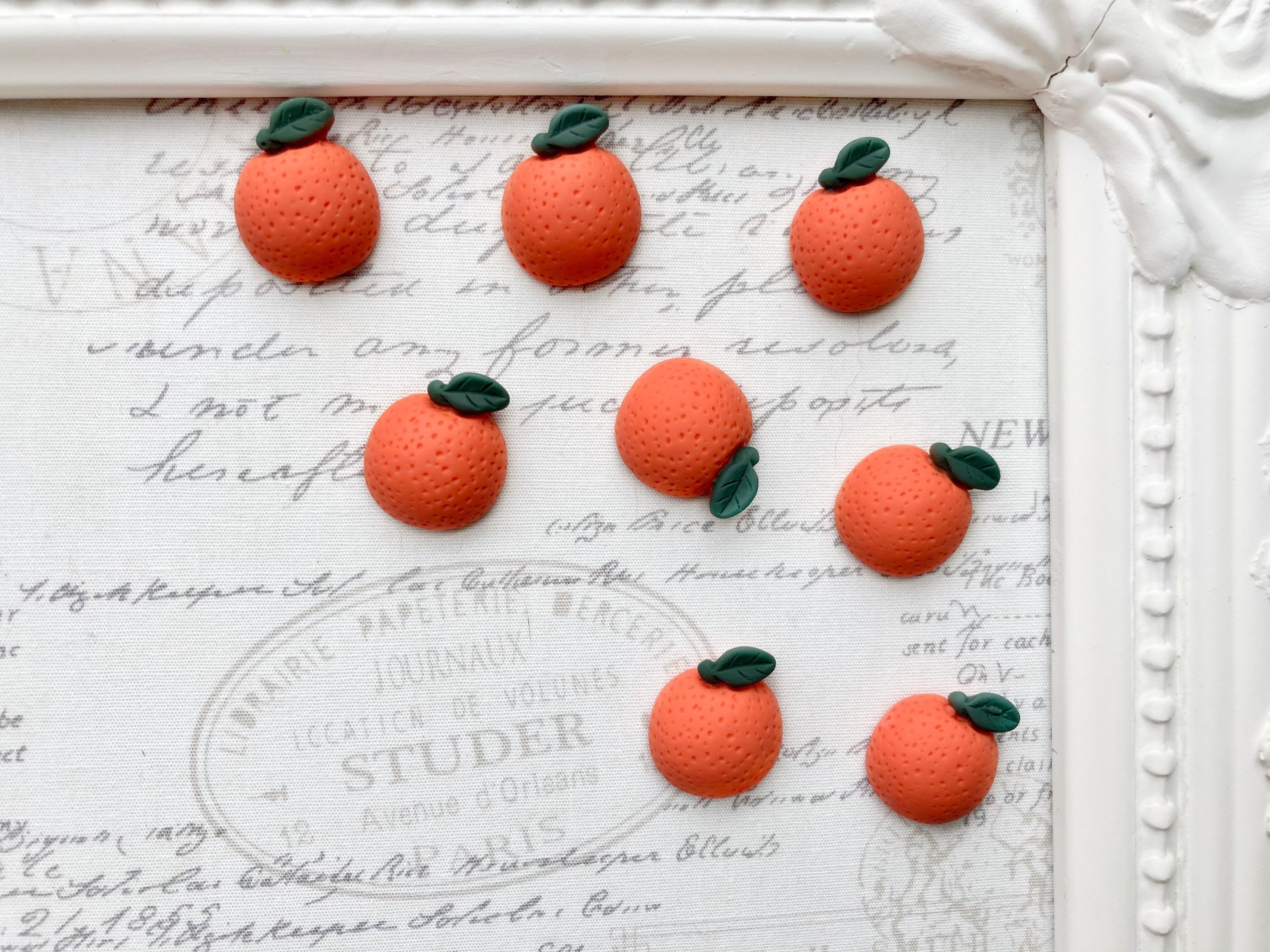 Orange Magnets or Pushpins, Fruit Magnets, Orange Pushpins, Orange ...