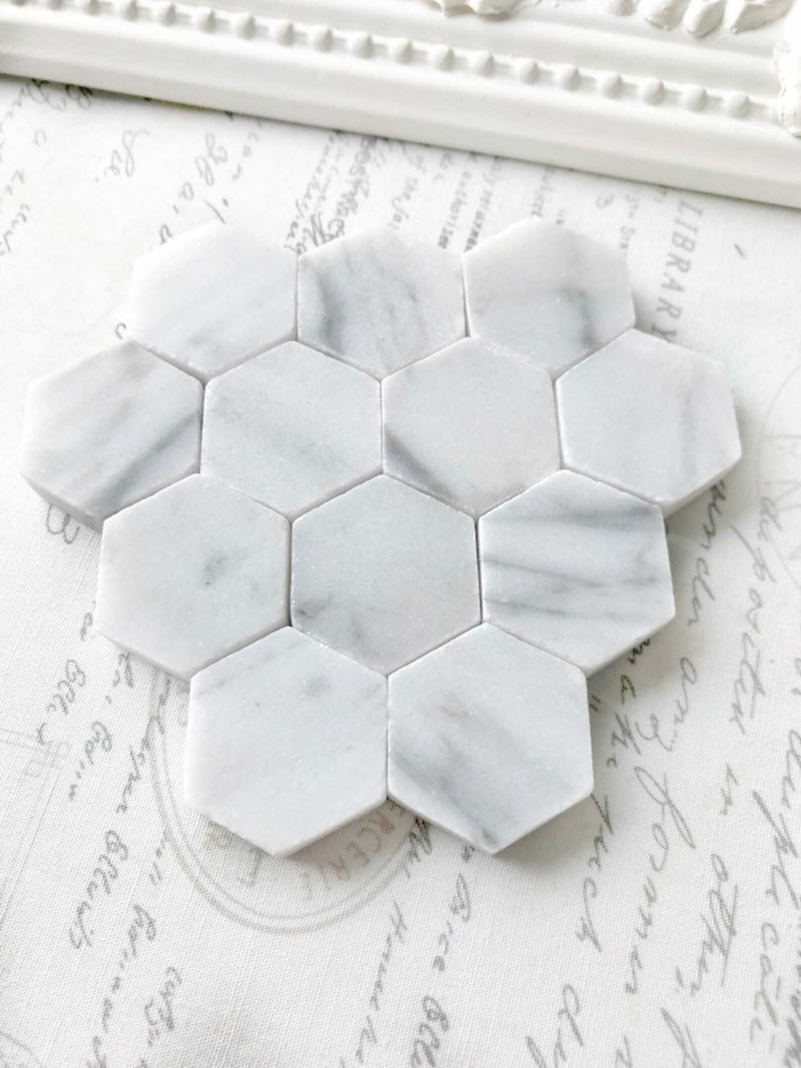 Italian Marble Magnets, Carrara White Marble Magnets, Marble Hexagon ...