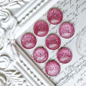 Pink Glitter Magnet or Pushpins, Very Strong Magnets, Pink Glitter ...
