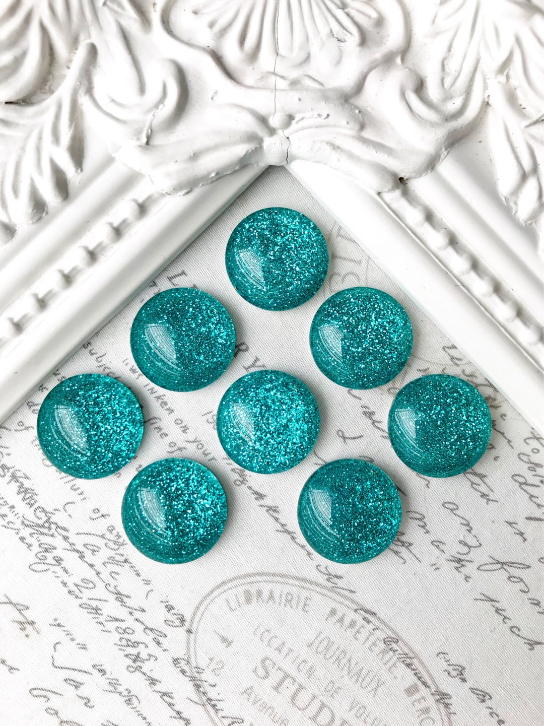 Blue Glitter Magnet Set, Pushpins, Magnets, Glitter Pushpins, Magnets ...