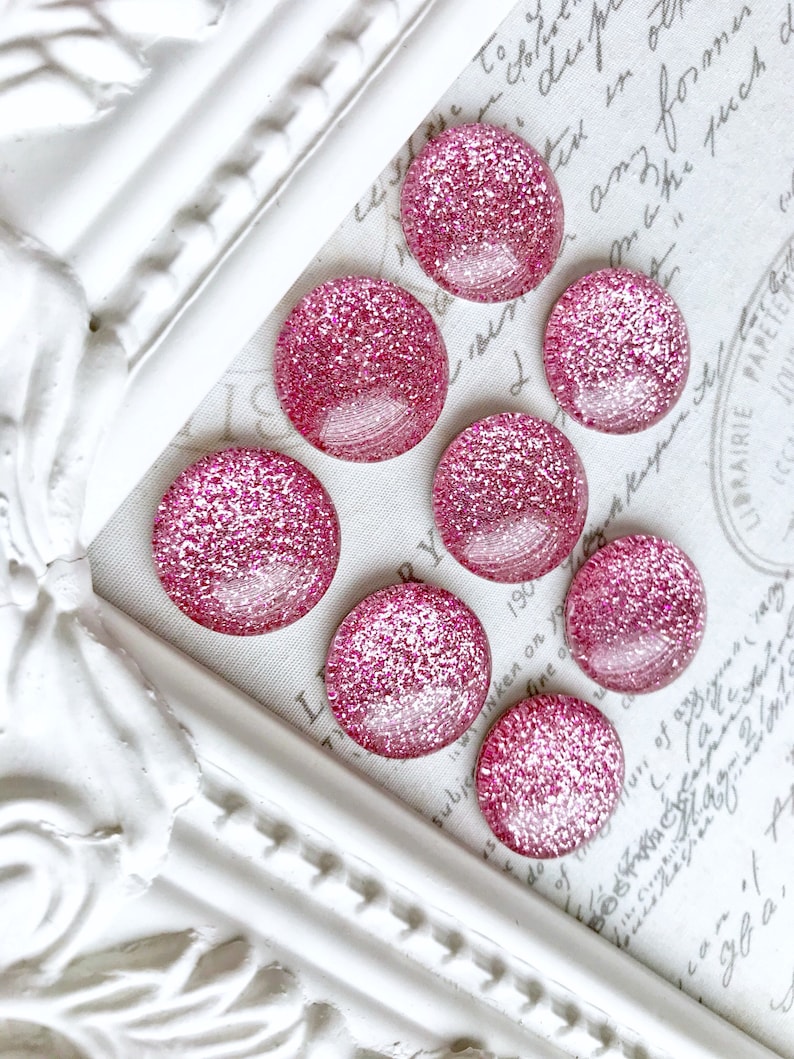 Pink Glitter Magnet or Pushpins Very Strong Magnets Pink - Etsy