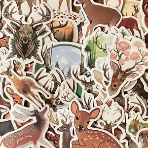 50 PCS Deer Sticker Pack, Outdoors Stickers, Waterbottle Stickers ...