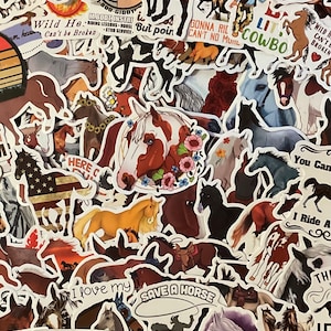 Horse Sticker Pack: Waterproof Animal Stickers for Equestrian Fans - Etsy
