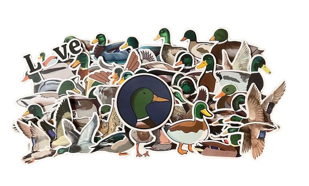 50 PCS Duck Sticker Pack, Scrapbook Stickers, Gift for Duck Lover ...
