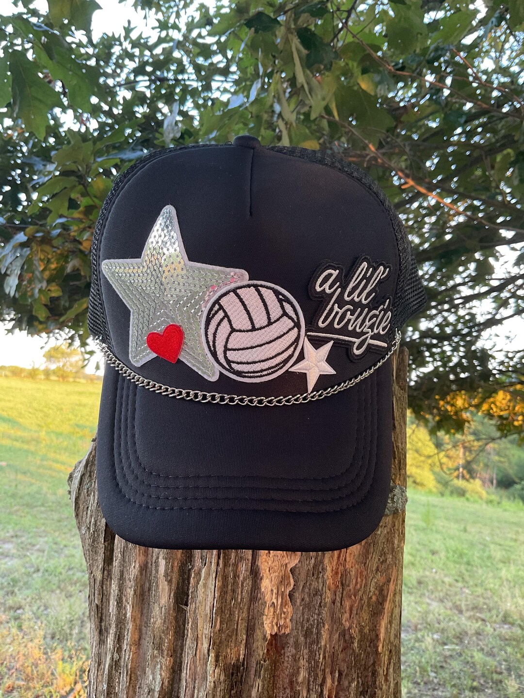 Volleyball Trucker Hat: Trendy Patch Cap - Etsy