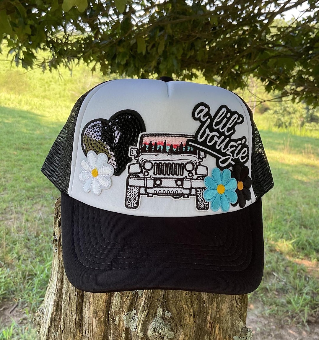 Patched Trucker Hat: Bougie off Road Cap, Adventure Lover Gift - Etsy
