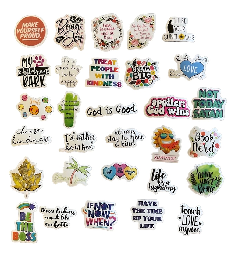 Motivational Quote Stickers: Waterproof Vinyl Decals for Laptop ...