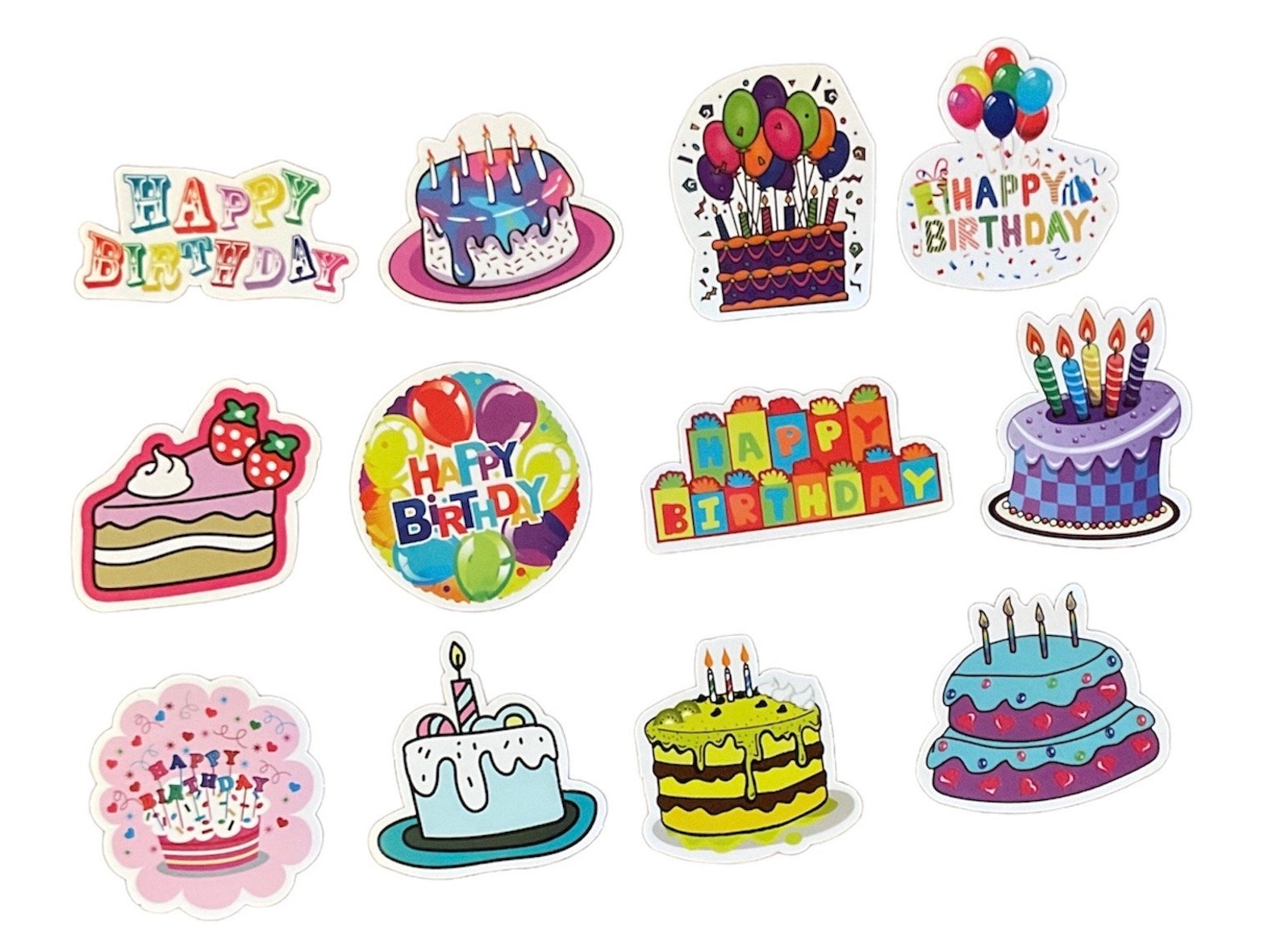 50 PCS Birthday Sticker Pack, Happy Birthday Stickers, Waterbottle ...