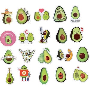 50 PCS Avocado Sticker Pack, Scrapbook Stickers, Gift for Avacado Lover ...