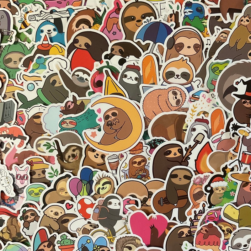 Sloth Sticker - Etsy