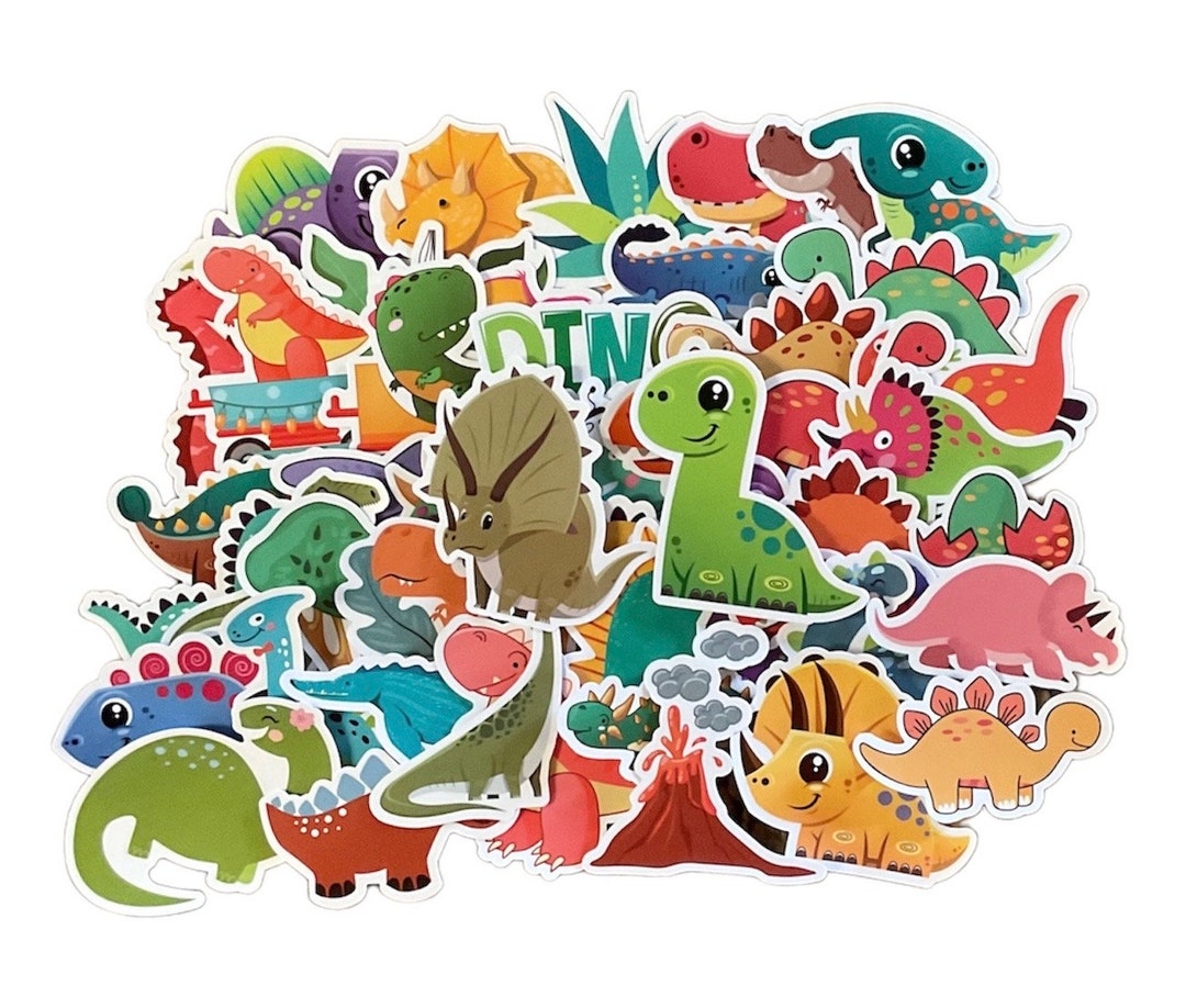 50 PCS Baby Dinosaur Sticker Pack, Dino Stickers, Dinosaur Party Favors ...