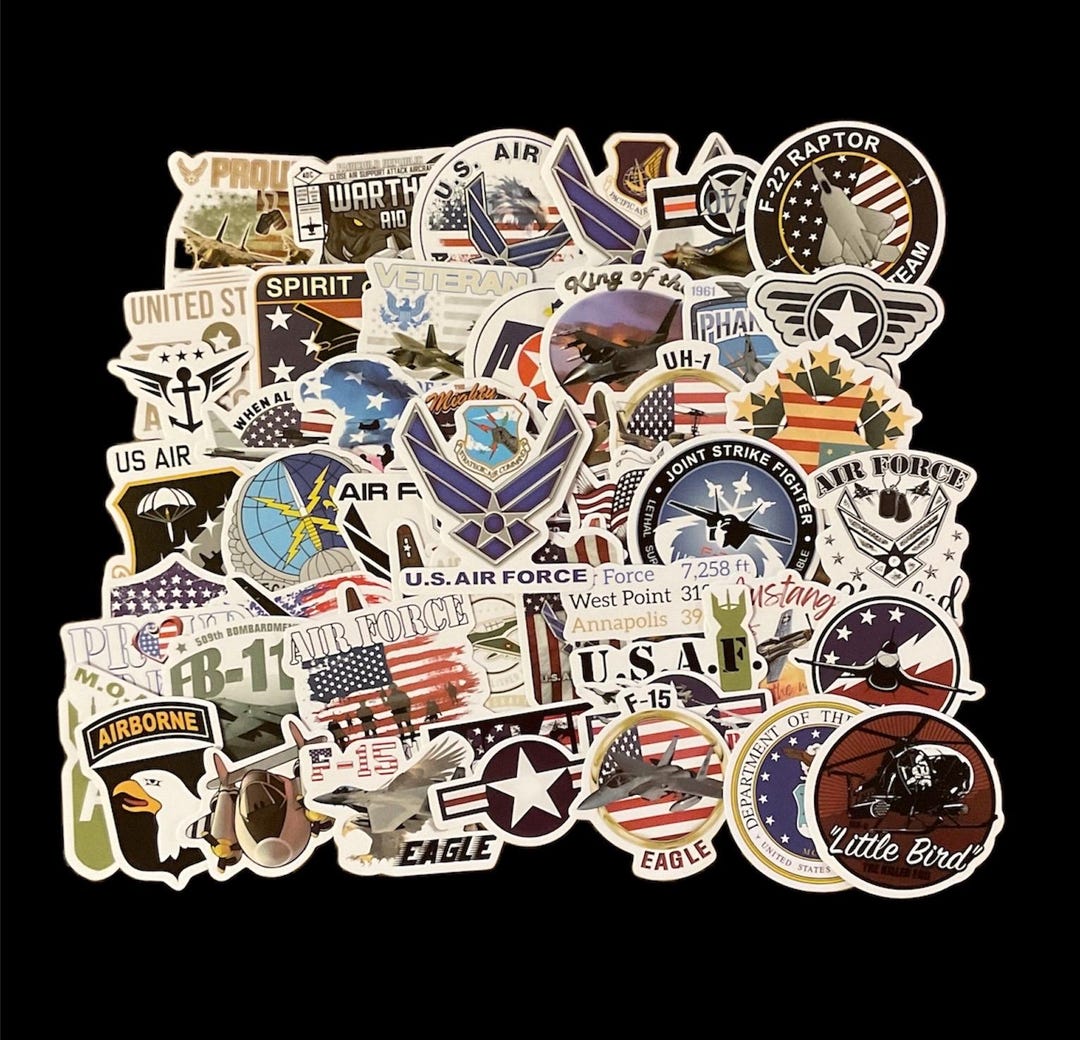 50 PCS US Air Force Sticker Pack, Military Stickers, Proud Air Force ...