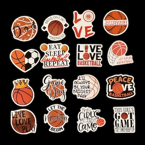50 PCS Basketball Sticker Pack, Sports Sticker, Waterbottle Stickers ...