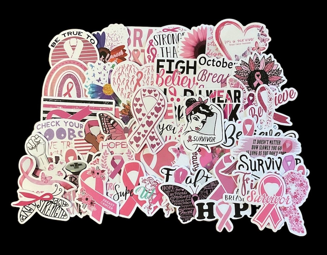 Breast Cancer Awareness Sticker Pack, Cancer Survivor Stickers, Cancer ...