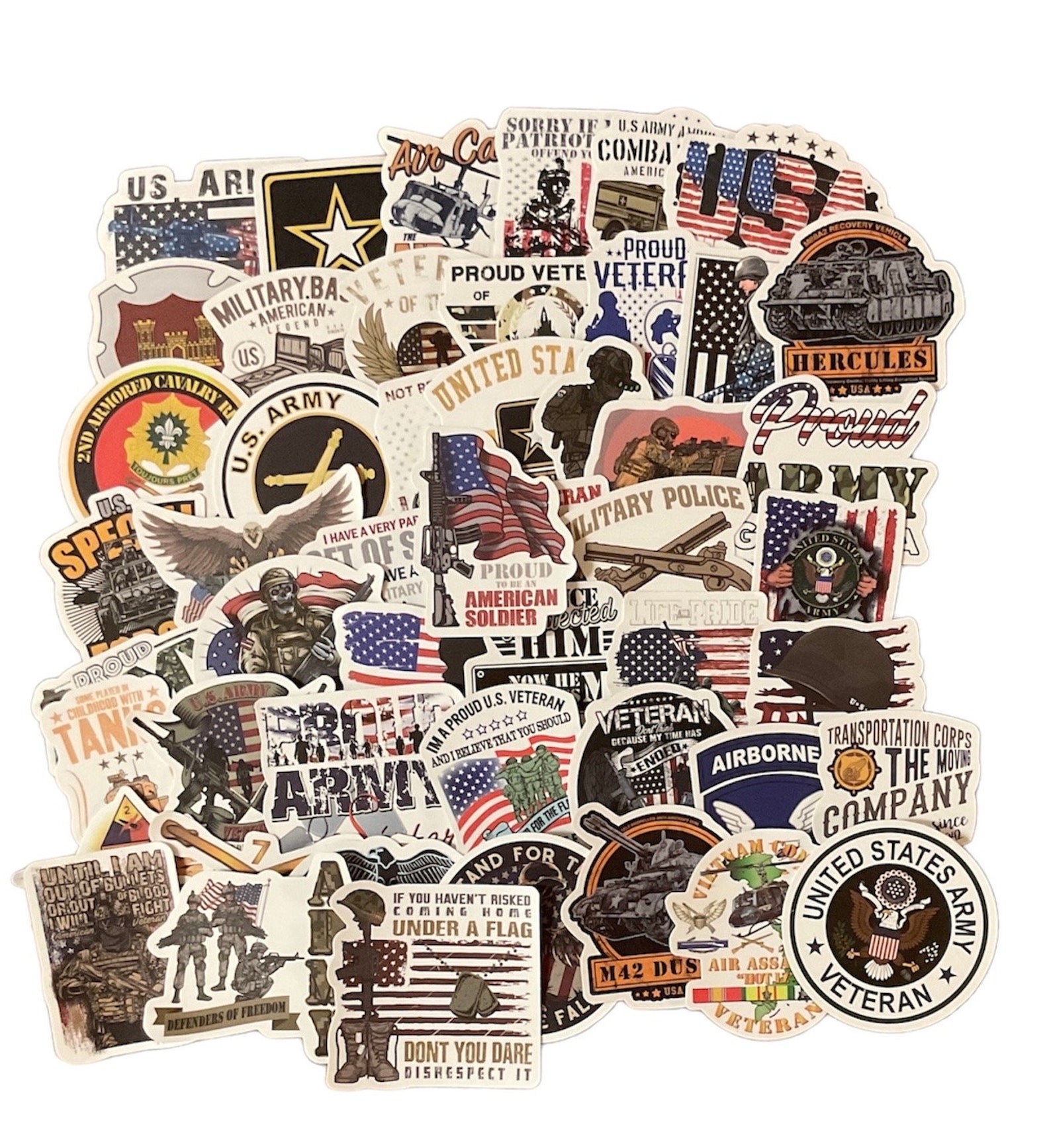 50 PCS US Army Sticker Pack, Military Stickers, Proud Army Mom ...