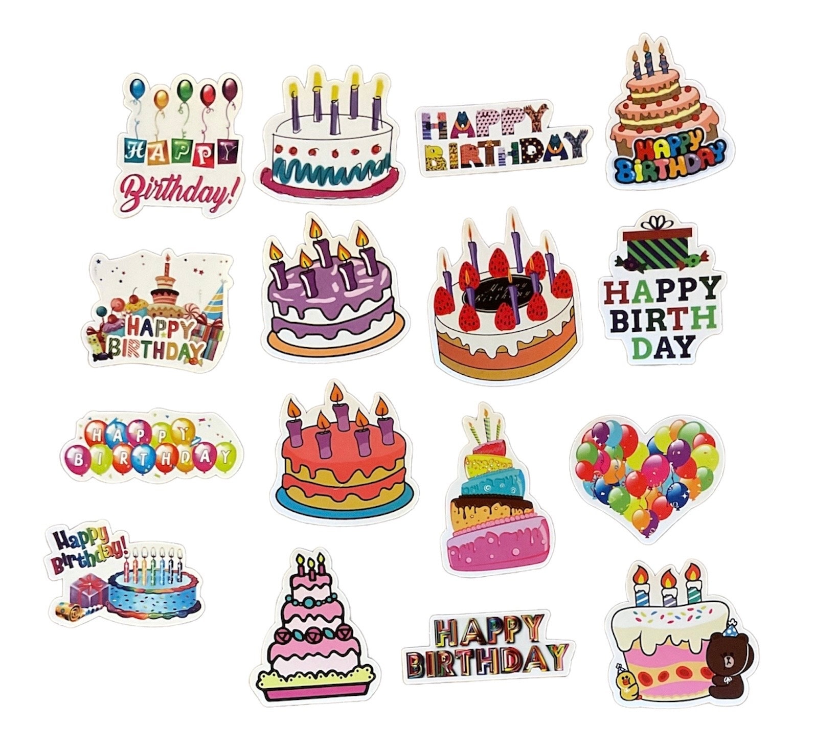 50 PCS Birthday Sticker Pack, Happy Birthday Stickers, Waterbottle ...