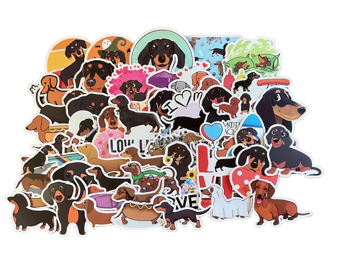 Dachshund Sticker Pack: 50 PCS Matte Vinyl Decals - Etsy