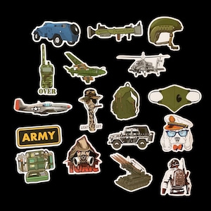 50 PCS Military Stickers: Airplane, Tank, Laptop, Patriotic Decals - Etsy